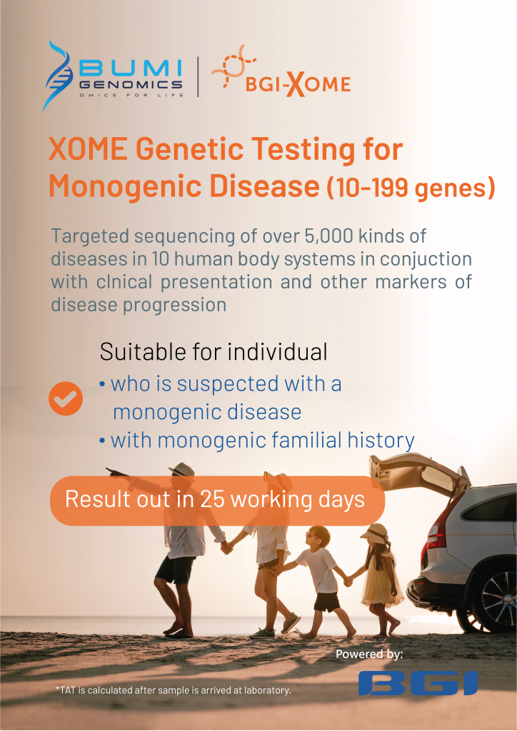 XOME GENETIC TESTING FOR MONOGENIC DISEASE (10-199 GENES) – Bumi Genomics