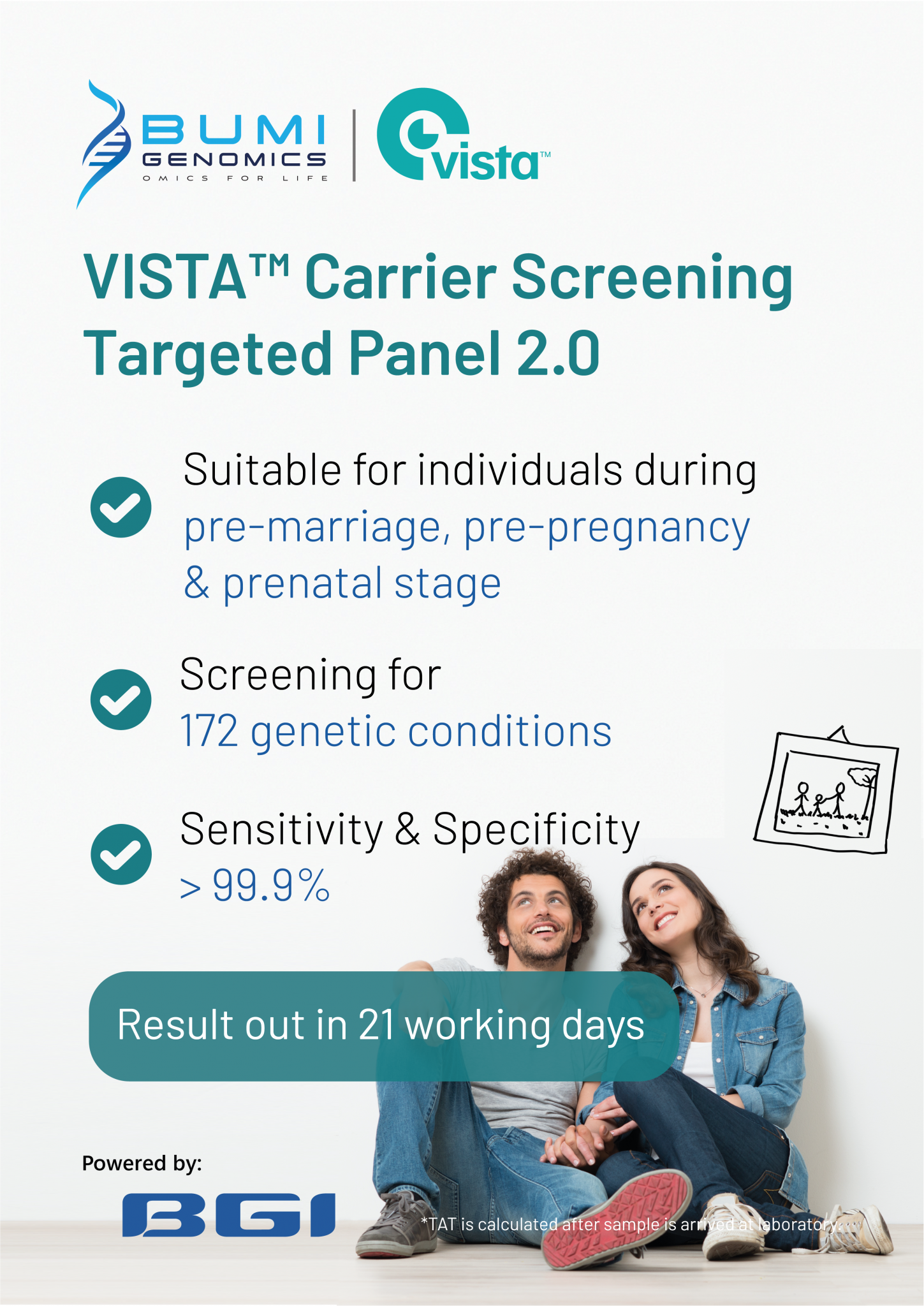 VISTA™ CARRIER SCREENING TARGETED PANEL 2.0 – Bumi Genomics